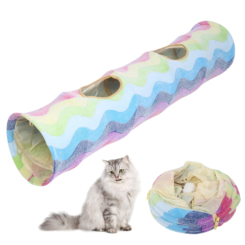 Click here for Oubit Collapsible Cat Tunnel cloth Colorful Rainbo... prices