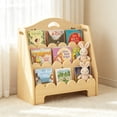 3-Tier Bookshelf, Large Wooden Bookcase for , Book Organizer and ...
