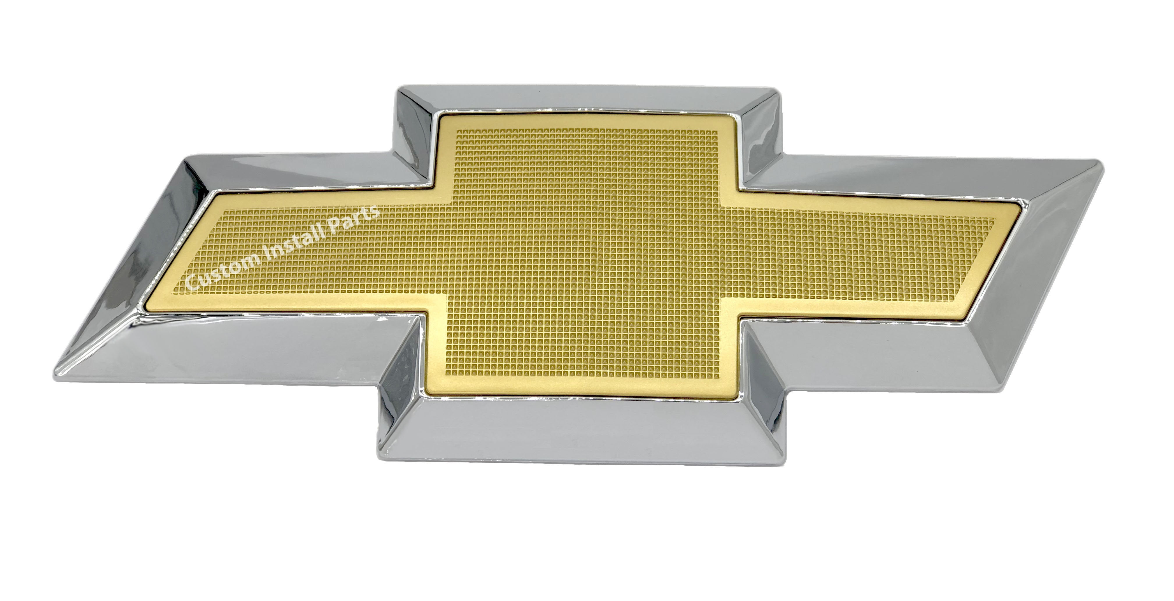 Custom Install Parts Front Grille Gold & Chrome Bowtie Emblem ...
