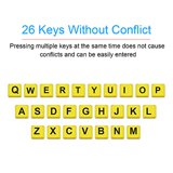Large Print Computer Keyboard, high Contrast Yellow Keys, Large Print ...