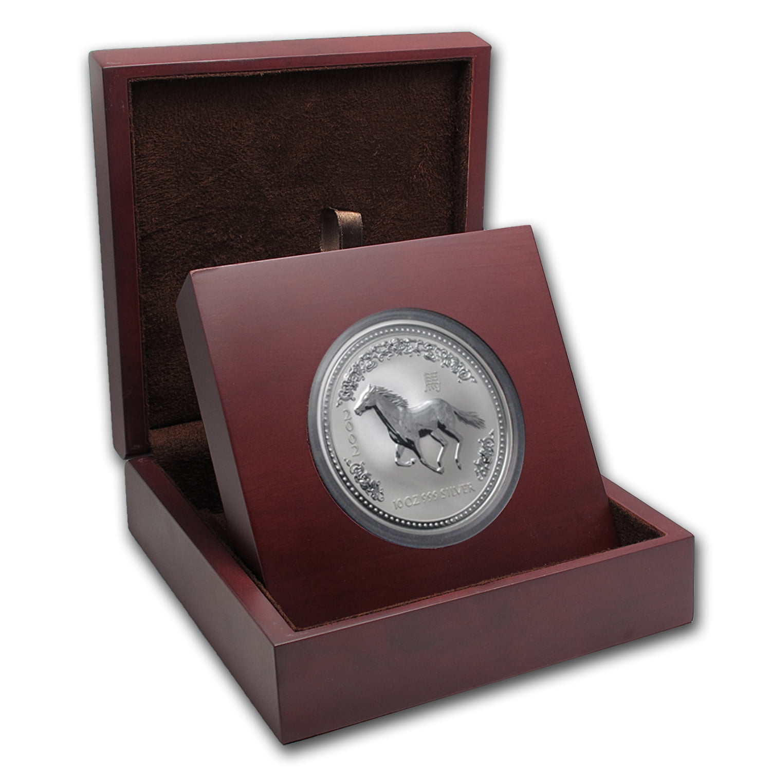 APMEX Wood Gift Box - 10 oz Perth Mint Silver Coin Series 1 - Walmart.com