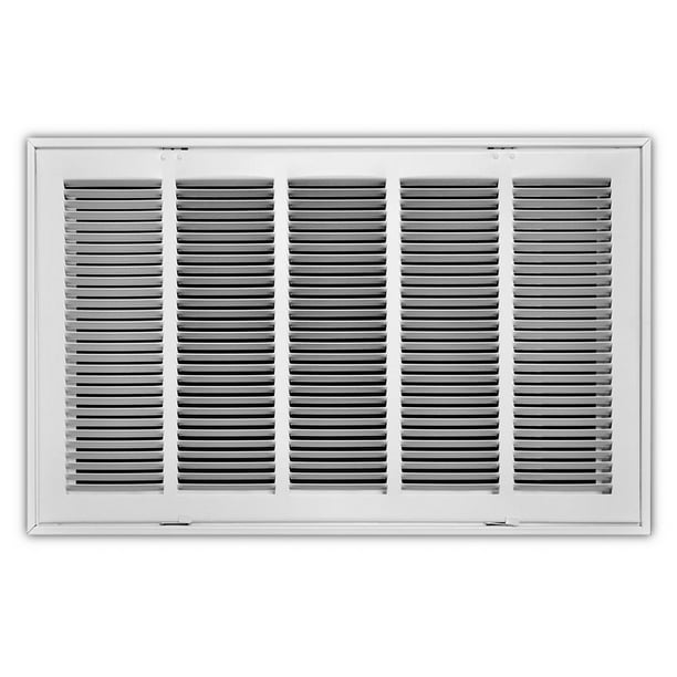 Everbilt 24 in. x 14 in. Steel Return Air Filter Grille in White ...