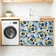Bees Cabinet Curtains for Kitchen 10"W x 11"L, Yellow Blue Leaves Bee ...