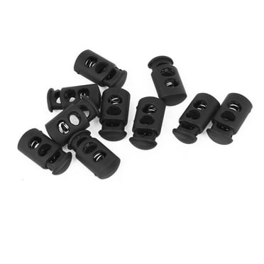 Menkey 50 Pack Round Cord Locks, Black Plastic Stopper for Drawstrings ...