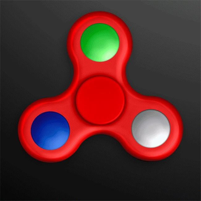 Blinkee REDSPINACTIVATESPIN Red Spin Activated LED Light Up EDC Fidget ...