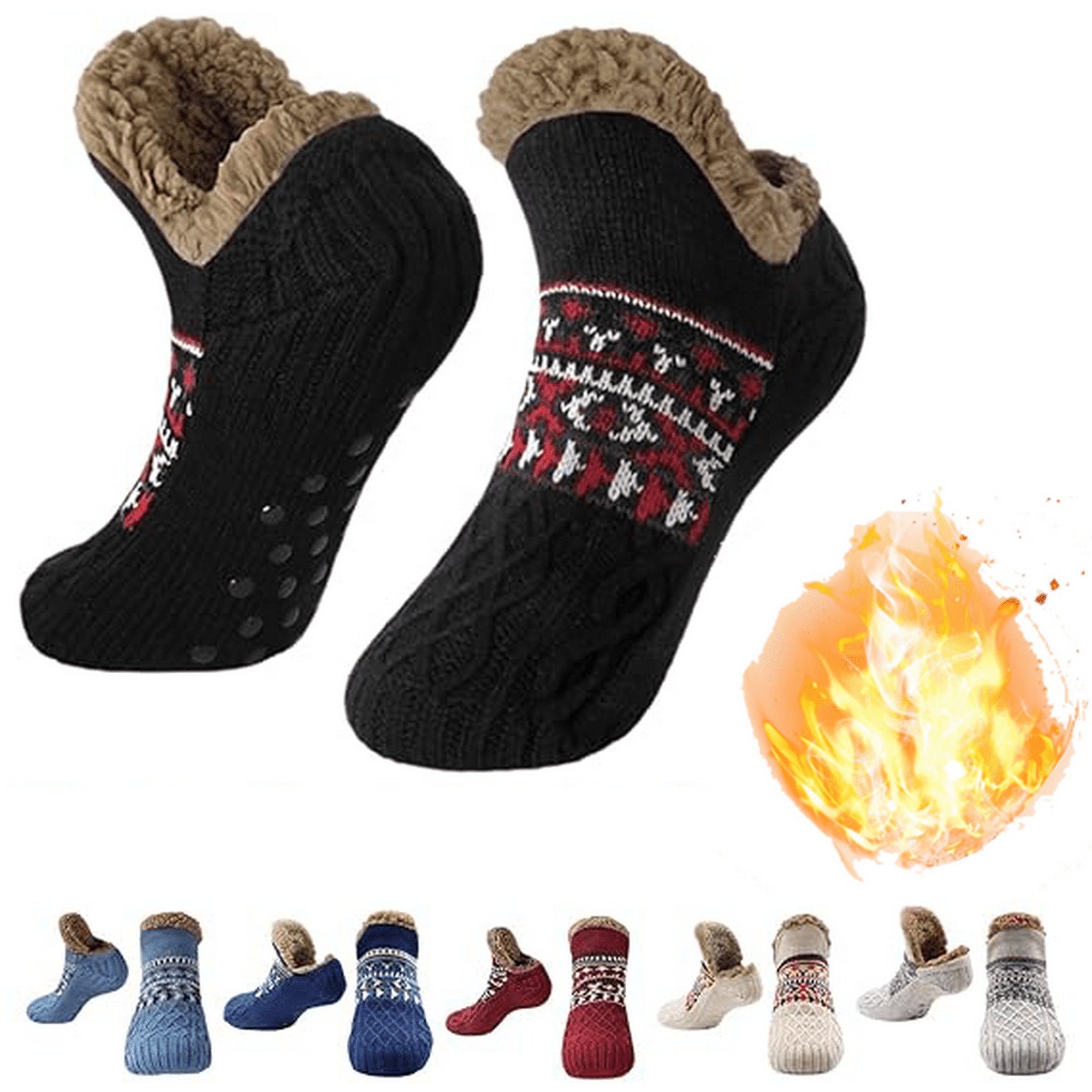 Click here for Nobrand Kelvono Winter Wool Socks  Fuzzy Non-Slip... prices