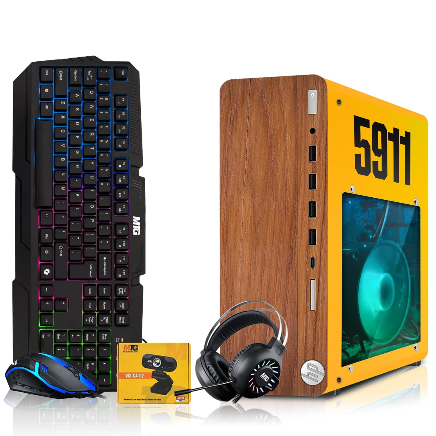 Restored HP Full Dark Gaming PC Desktop Computer 5911 AMD A10-9700, RX ...