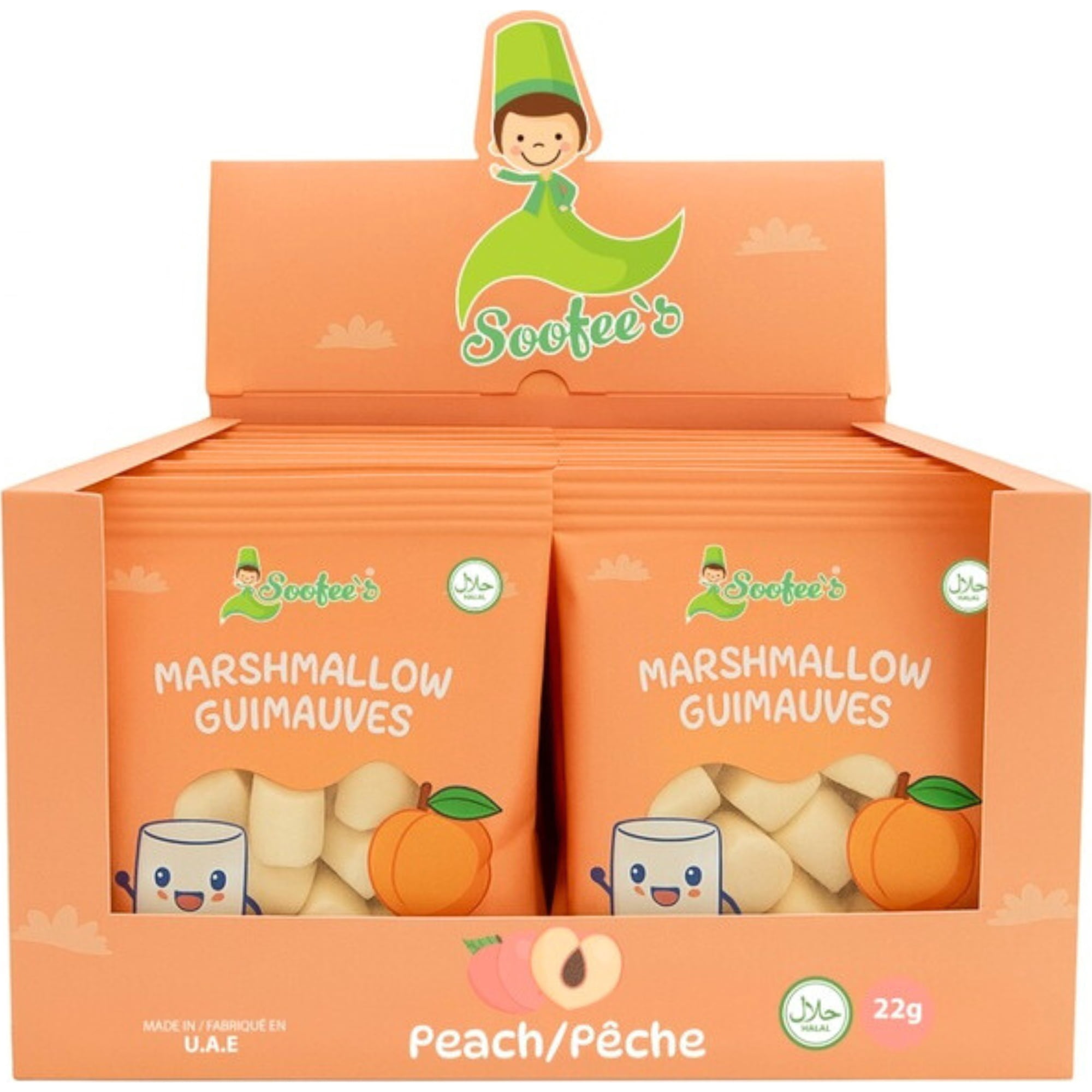 Click here for Soofees Peach Marshmallows 22g (Box Of 12) 22 G Pe... prices