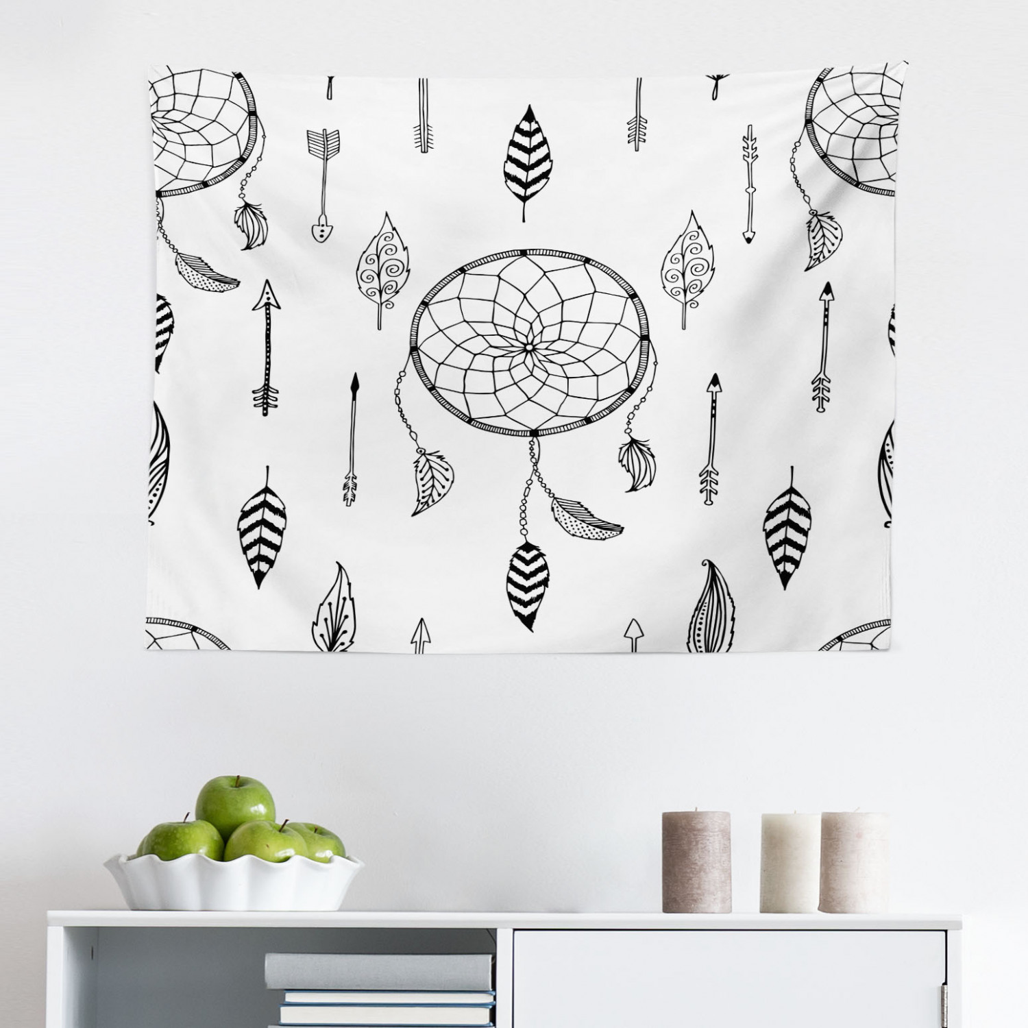 Arrow Tapestry, Various Arrow Patterns on Retro Background Tools Boho ...