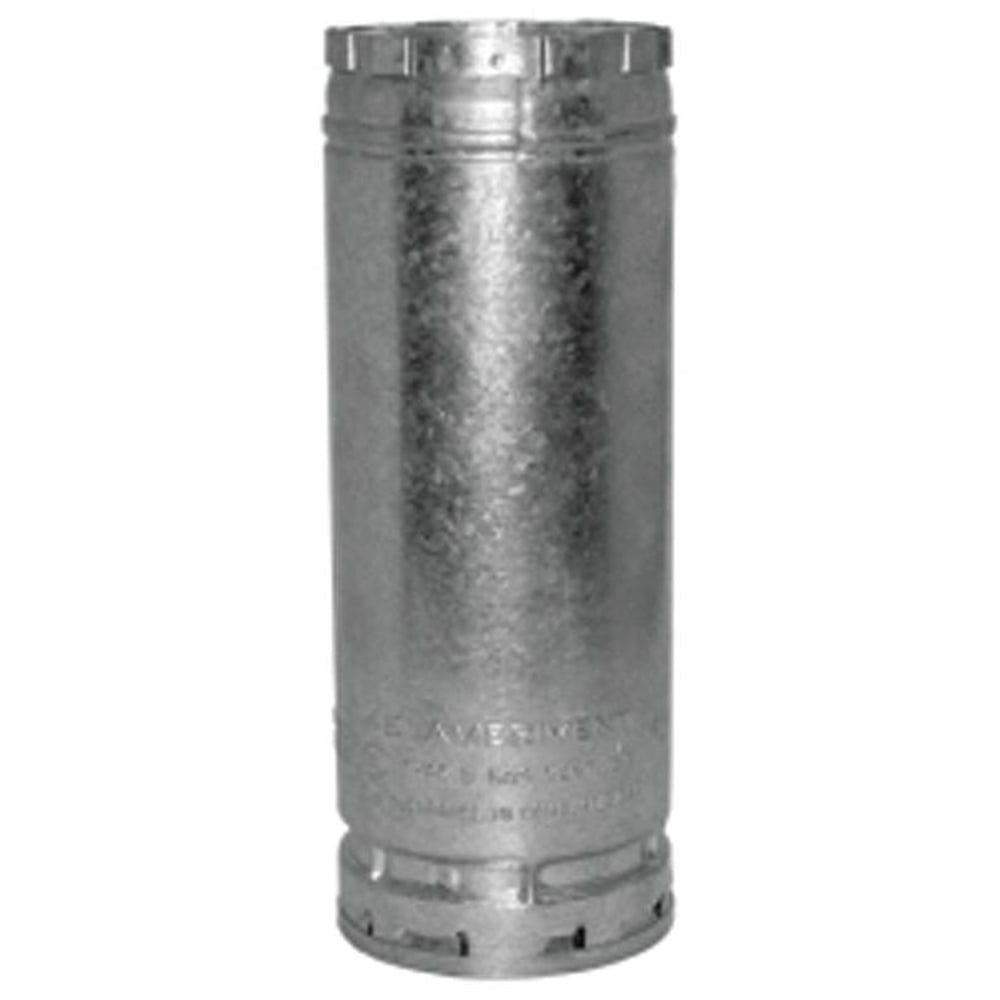 AmeriVent 6E12 Type B Gas Vent Pipe, 6-1/2 in ID, 12 in L, Aluminum ...