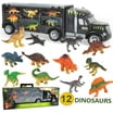 JBeeCtrl Dinosaur Truck Toys, 12 Mini Jurassic Dinosaur Toys, Toddler ...