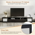 90 Inch TV Stand with LED Lights, LED Boho Entertainment Center with ...