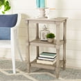 SAFAVIEH Cassie Amish Style Greige Rectangle Wood End Table (19.8 in. W ...