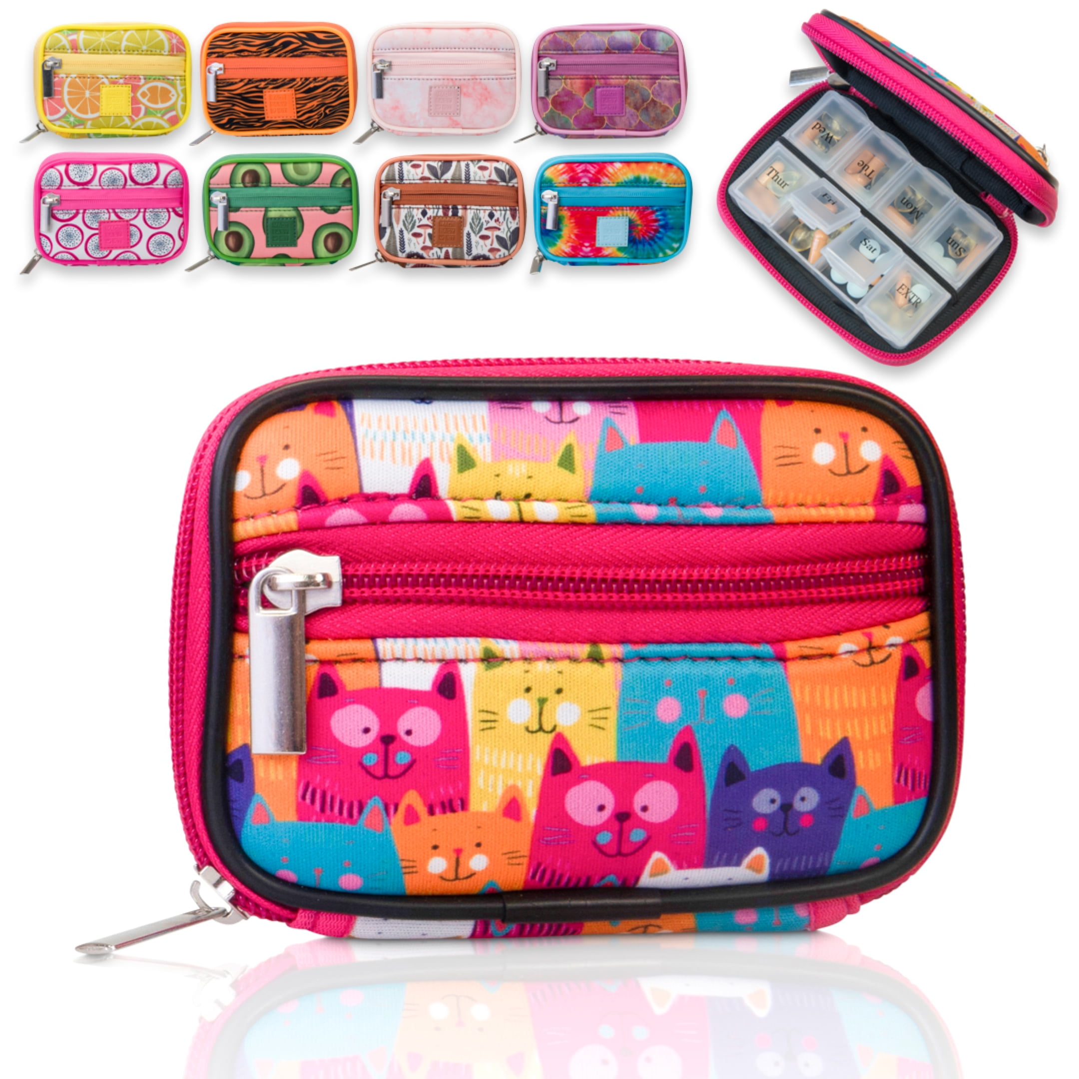 Made Easy Kit Pill Case - Weekly Medicine Organizer with Removable ...