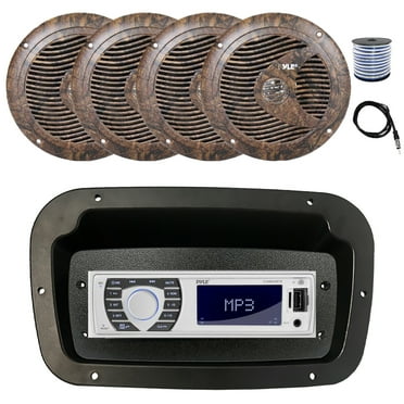 Pyle Audio Receiver Waterproof Universal Marine Stereo Radio Housing ...
