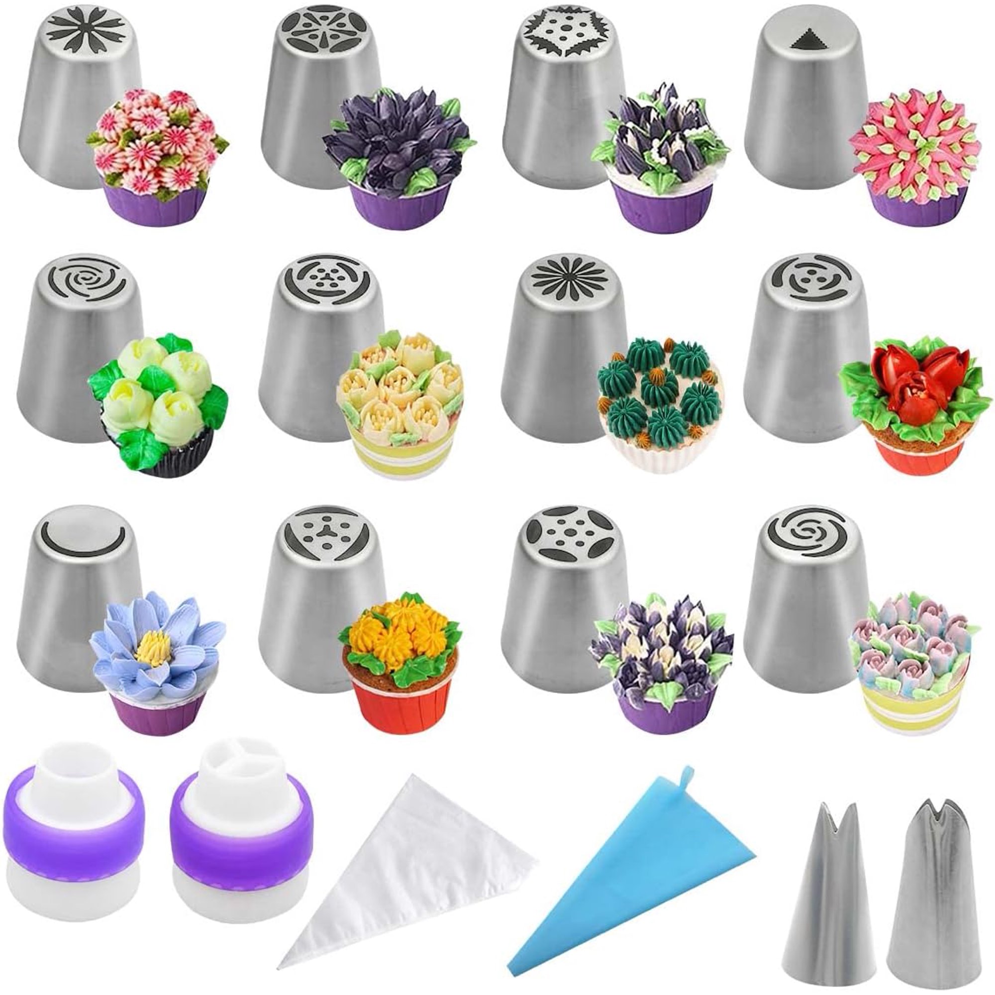 Click here for Salafire Russian Flower Piping Tips Set - 47 Pcs C... prices