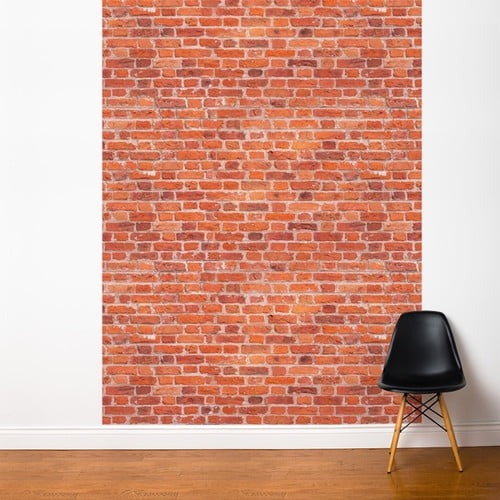 ADZif Fresk Brick Wall Mural - Walmart.com