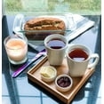 Organic Bamboo Tea Serving Tray – Handcrafted Square Breakfast & Coffee ...