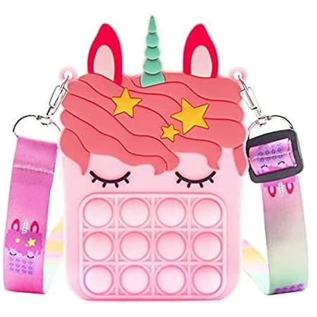 Push Pop It Bag, Bag Purse, 2 In 1 Popit Bag Fidget Toy Messenger Bag ...
