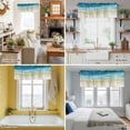 Coastal Ocean Wave Water Ripple Valances for Windows,Rod Pocket Valance ...