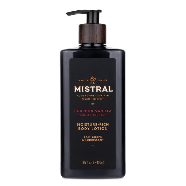 Loción corporal Mistral Bourbon Vanilla 400 ml para hombre | Bodega ...