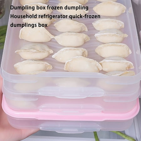 ruzhgo Box Storage Dumplings Plain Stackable Boxes Egg Vegetable ...