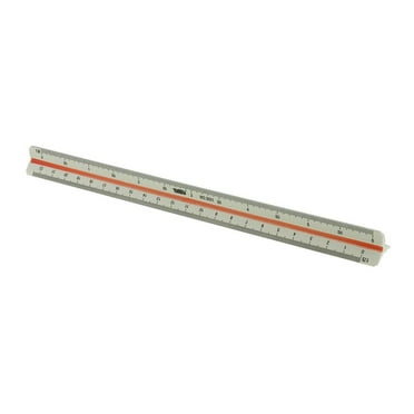Triangular Ruler, 12 inch Metal Ruler, Triple Sided Color Coded ...
