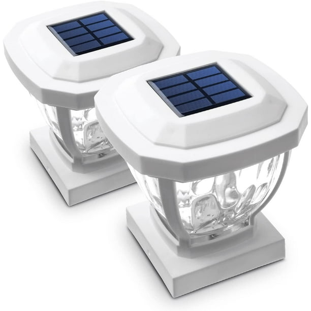 Home Zone Security Solar Post Cap Lights - LED 4x4 (3.5 x 3.5 in.) Post ...
