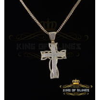 King of Bling's Real 0.50ct Diamond Sterling Silver PRAYING HANDS ...