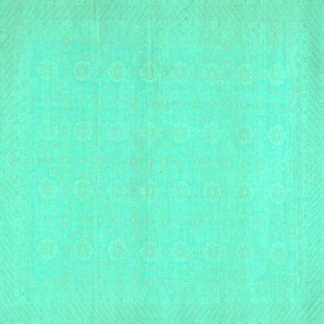 Ahgly Company Machine Washable Indoor Square Abstract Turquoise Blue ...