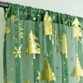 2 Pcs Festive Christmas Curtains with Snowflake Print Window Curtains ...