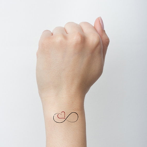 Simple Heart Infinity Tattoo