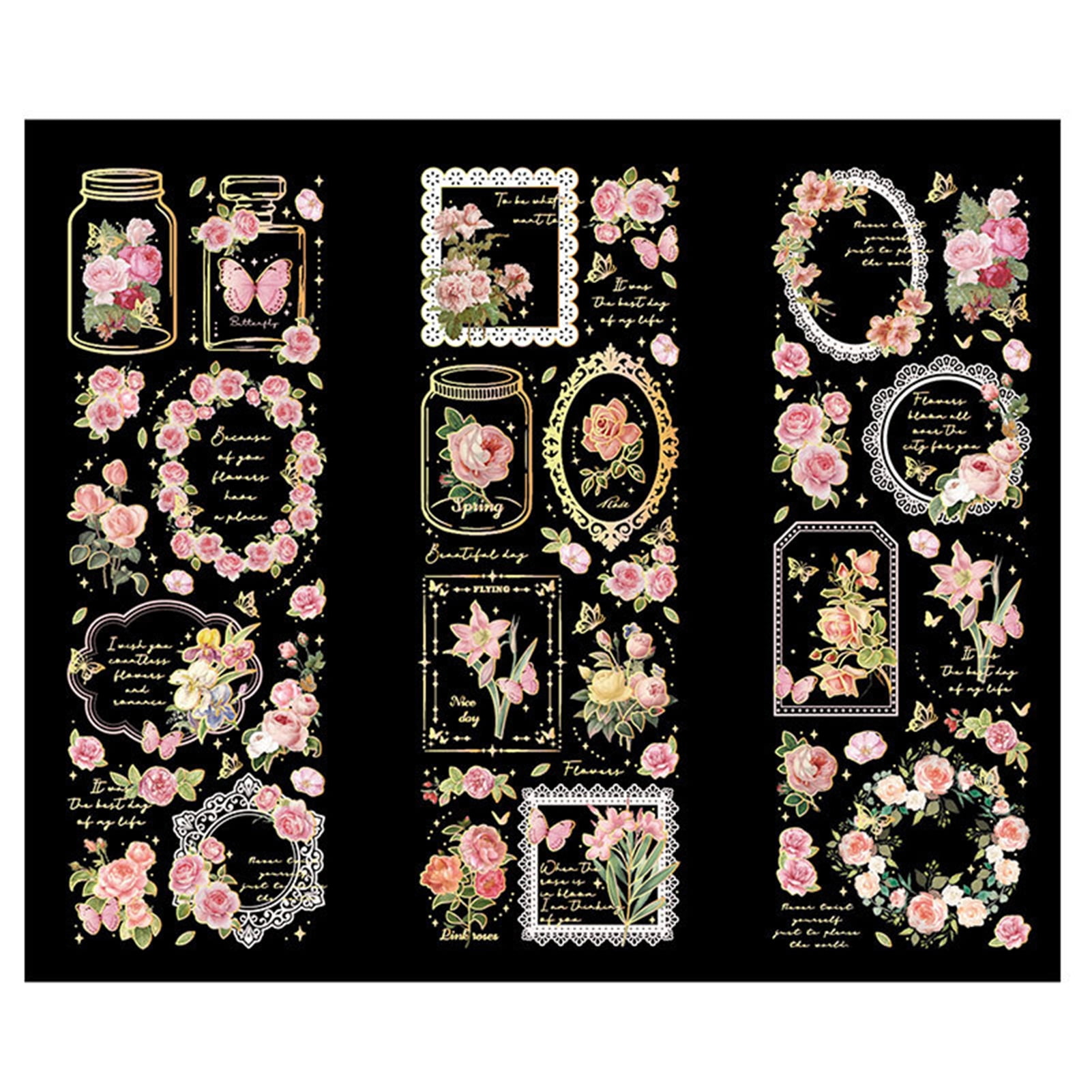 Rich Patterns Stationery Sticker Set- 2 Packs, Self-adhesive, Clear ...