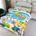 Bed Sheet pororo the little penguin Themed Set Three Piece Set 78x86 In ...
