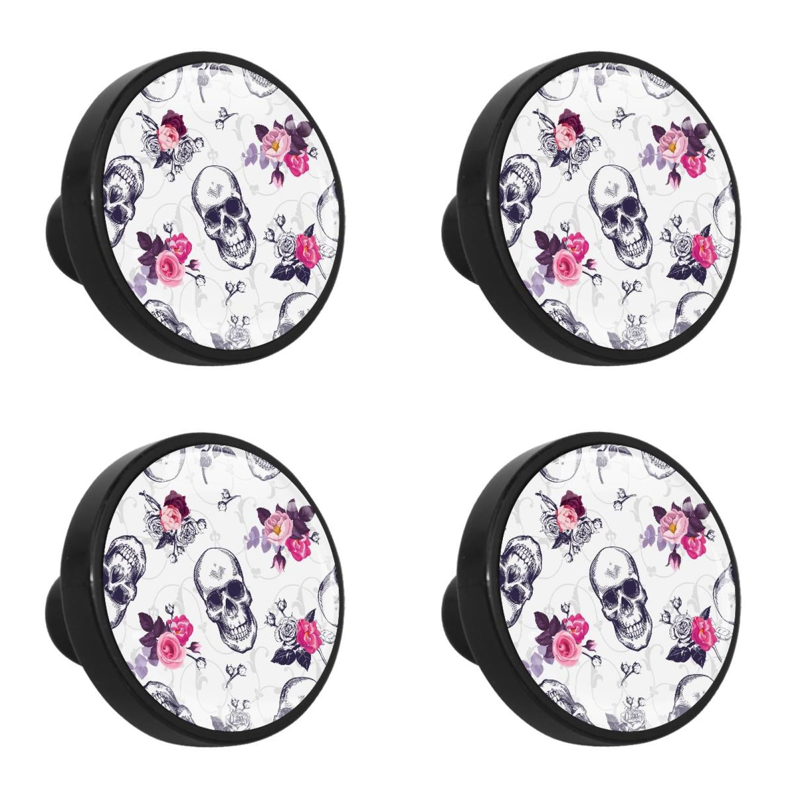 4 Pcs Skull Knobs for Kitchen Cabinet Cupboard Dresser Bookcase Drawer ...