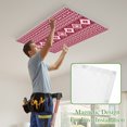 4 Pcs Pink Boho Fluorescent Light Covers Moroccan Geometric Striped ...