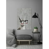 Smart Llama Painting Print on Wrapped Canvas - Walmart.com