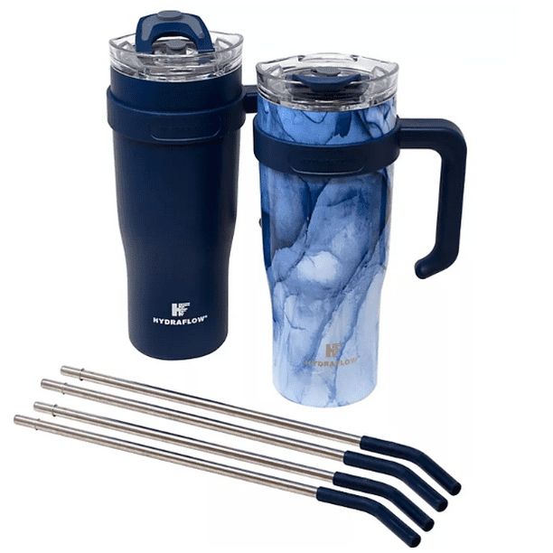 Hydraflow 40 Ounce Double Wall Stainless Steel Tumbler With Handle 2