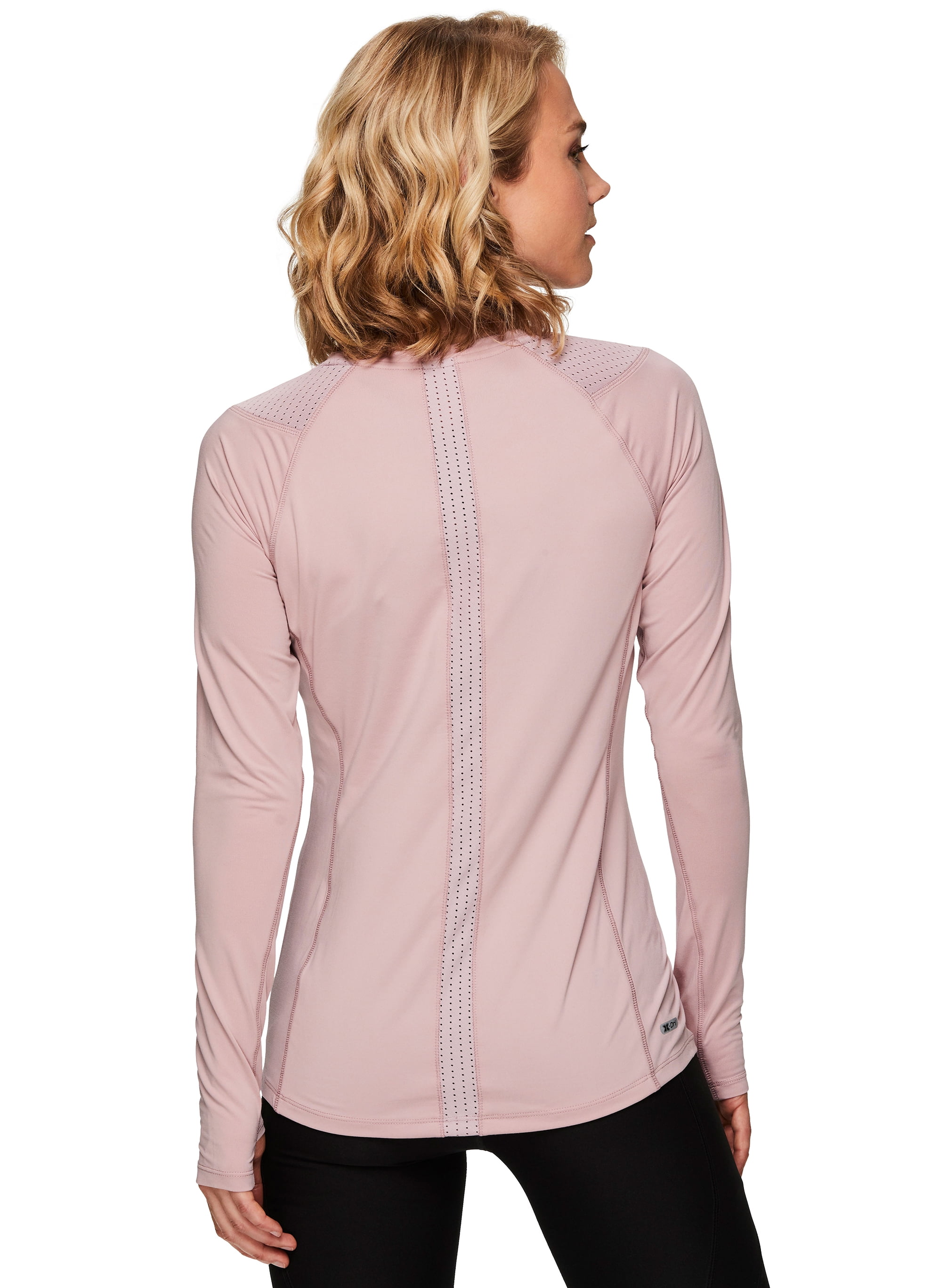 Rbx Active Womens Long Sleeve Ventilated Mesh Lightweight Running