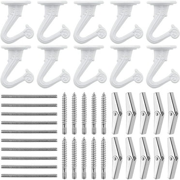 NACETURE 30 Pcs Drop Ceiling Hook – 10 Pcs White Ceiling Hooks & 20 Pcs ...