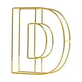 Balsa Circle 8" Gold D Metal 3D Wire Alphabet Number Sign Wedding Party ...