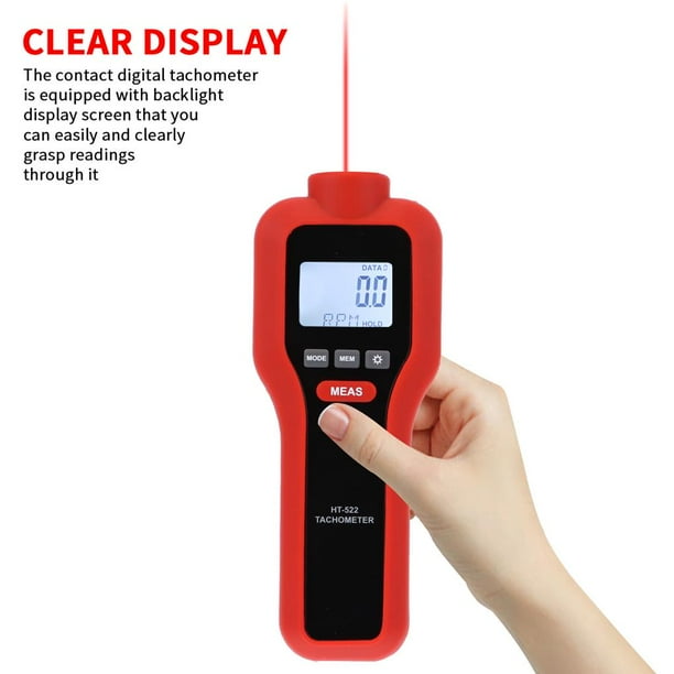 2 In 1 Digital Tachometer High Performance Portable Contact Tachometer ...
