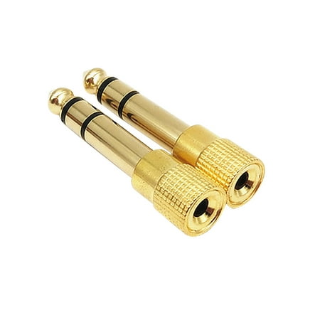 VONKY 2pcs 6.5 to 3.5mm Audio Adapter Male to Female Headset Microphone ...