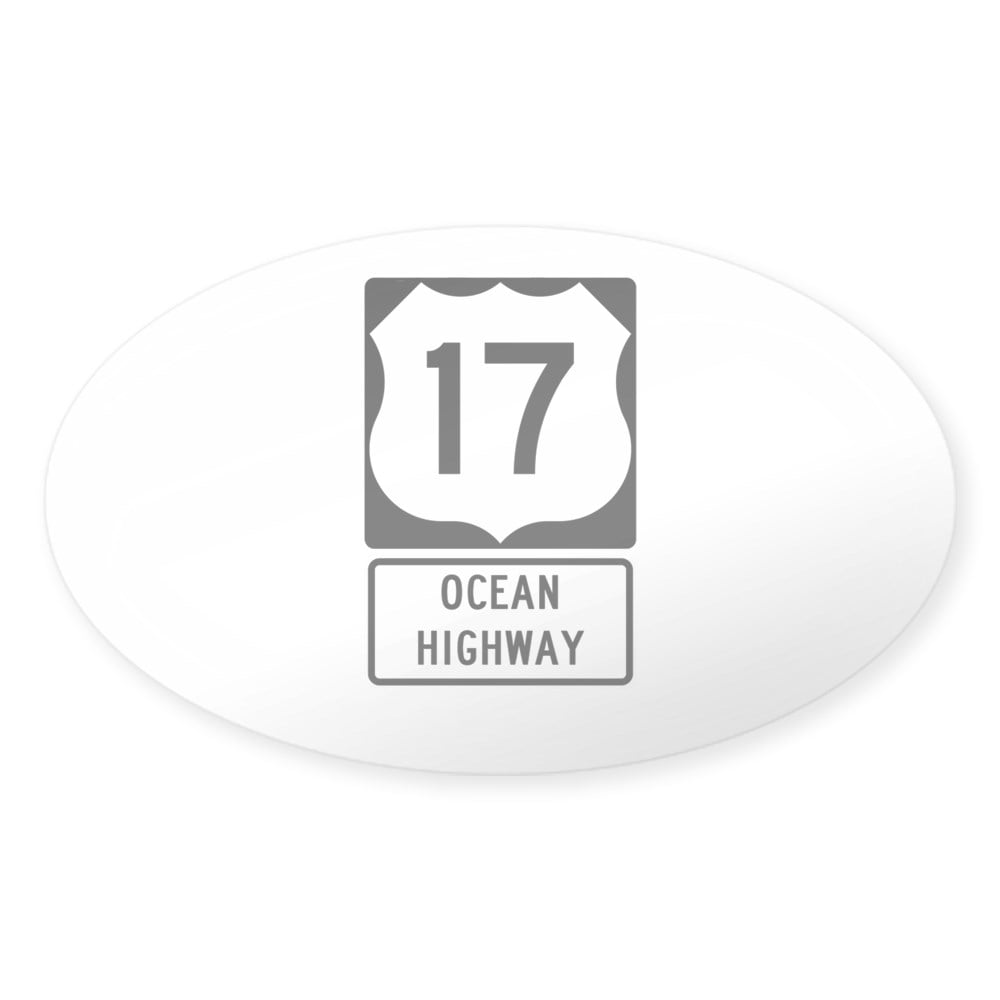 CafePress - US Route 17 Ocean Highway Sticker - Sticker (Oval ...