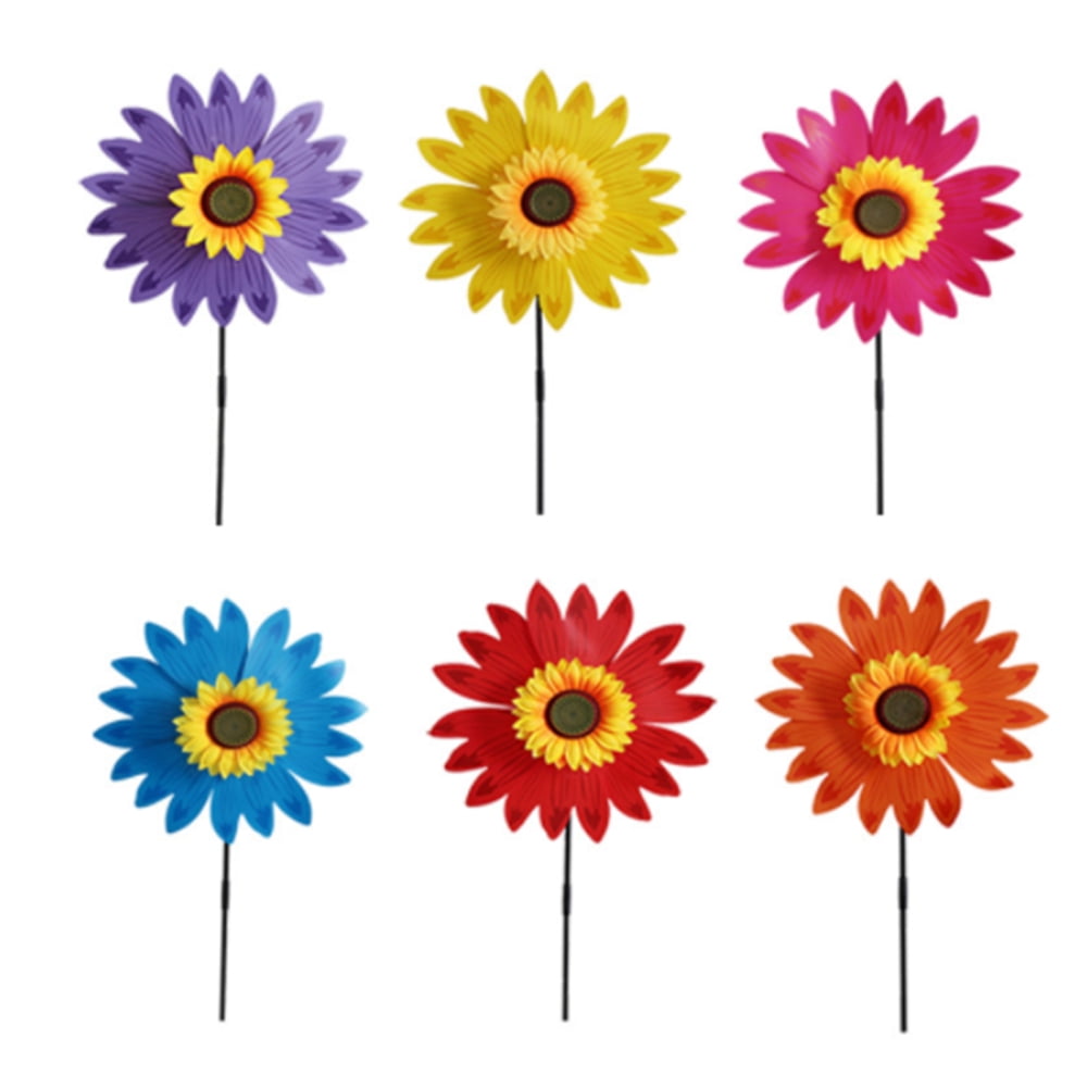 Large Sunflower Windmill Wind Sculptures Colourful Wind Spinner Garden ...