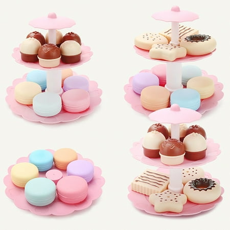 17PCS Toy Cupcake Set Simulation Educational Play Cupcake Set Dessert ...