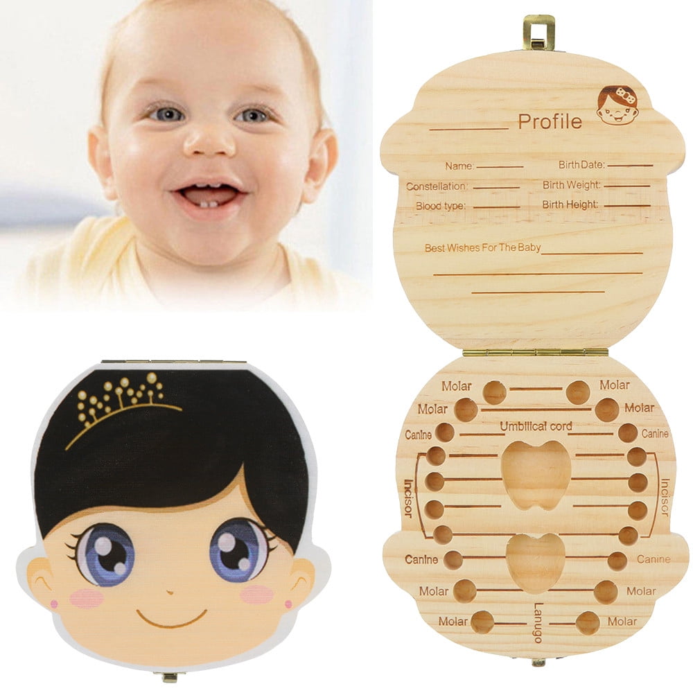 BuyWeek Wooden Tooth Fairy Box Dropped Tooth Keepsake Storage Box for ...