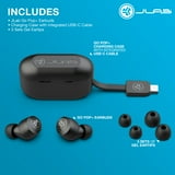 JLab Go Pop+ True Wireless Earbuds, Bluetooth, Black, IPX4, 35+ Hours ...