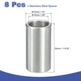 8Pcs 304 Stainless Steel Spacer 5/8" OD x 1/2" ID x 1 3/16" Length ...