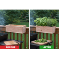 Grill-Side Cedar Herb Planter Box – Railing-Mounted BBQ Barbecue Garden ...